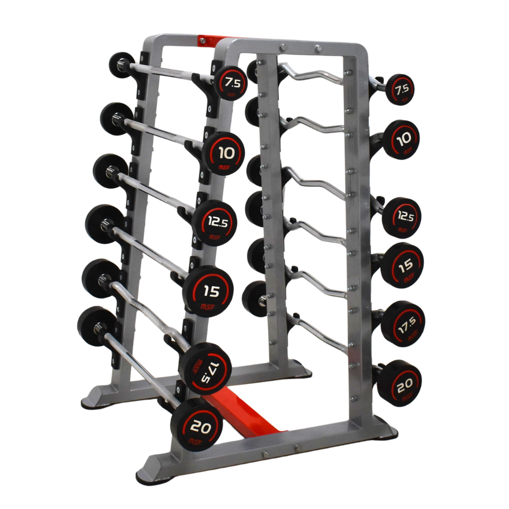 Fixed Barbell Stand with Rubber Molded Hooks — MSFFIT